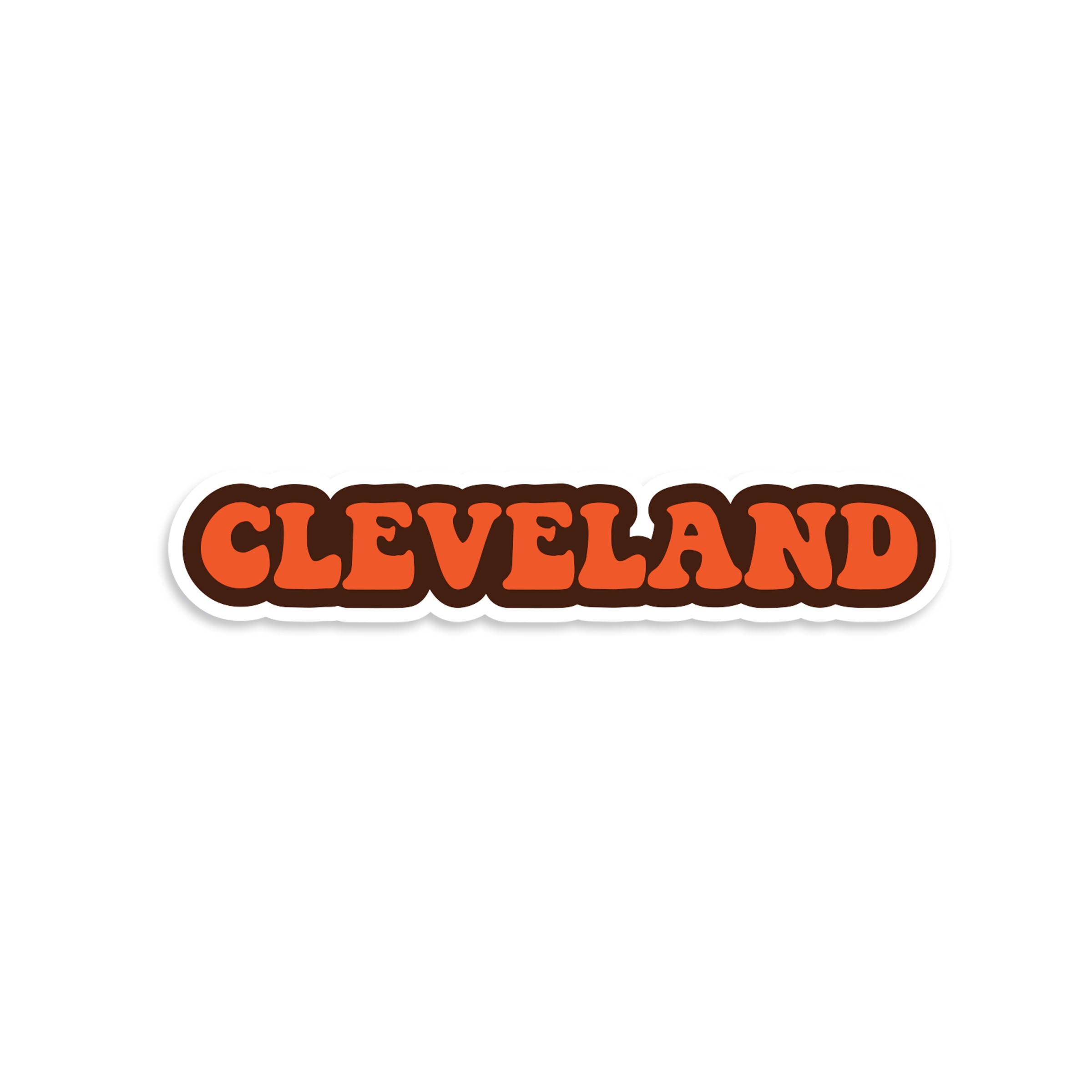 Cleveland Bubble Letter Sticker – Midnight Creative